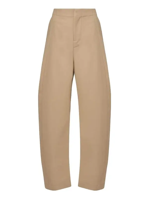 Bottega Veneta Cotton Twill Wide-leg Pants - Beige