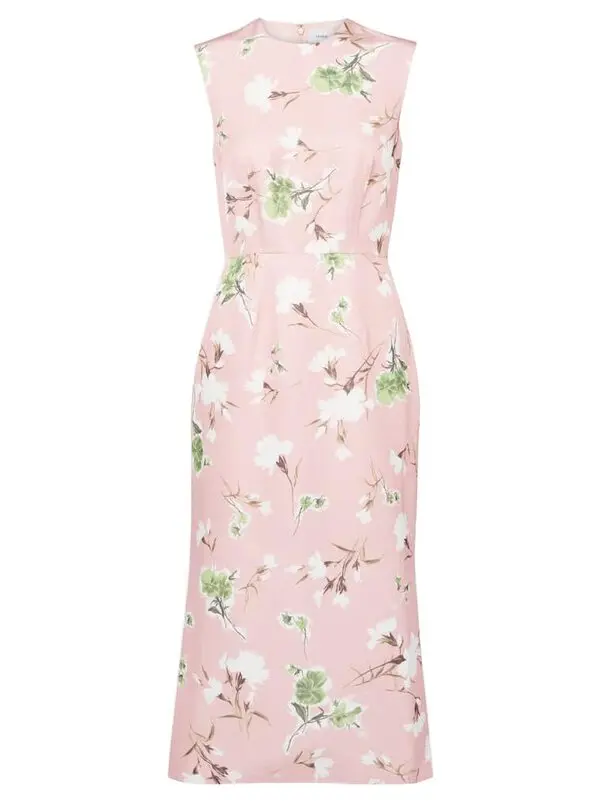 Erdem Floral Cotton-blend Faille Midi Dress - Pink