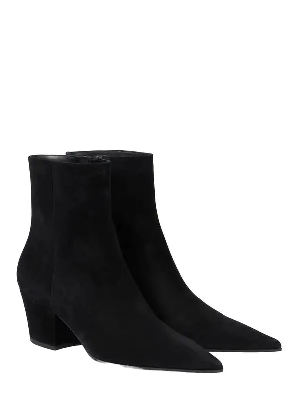GIANVITO ROSSI Keinna 55 Suede Ankle Boots - Black