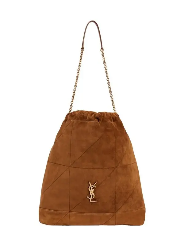 Saint Laurent Jamie Cassandre Large Suede Shoulder Bag - Brown