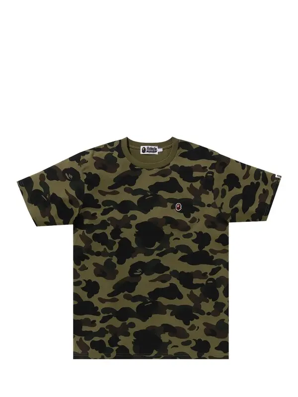 A BATHING APE 1st Camo One Point Tee - Green