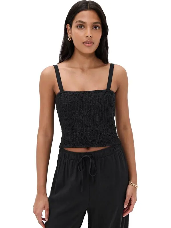 Z Supply Amelie Linen Tank - Black