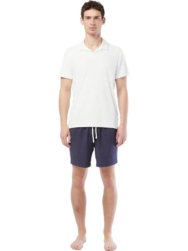 Onia Towel Terry Johnny Collar Polo - White