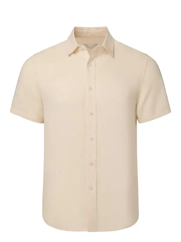 Onia Standard Short Sleeve Linen Shirt - Pale Lilac