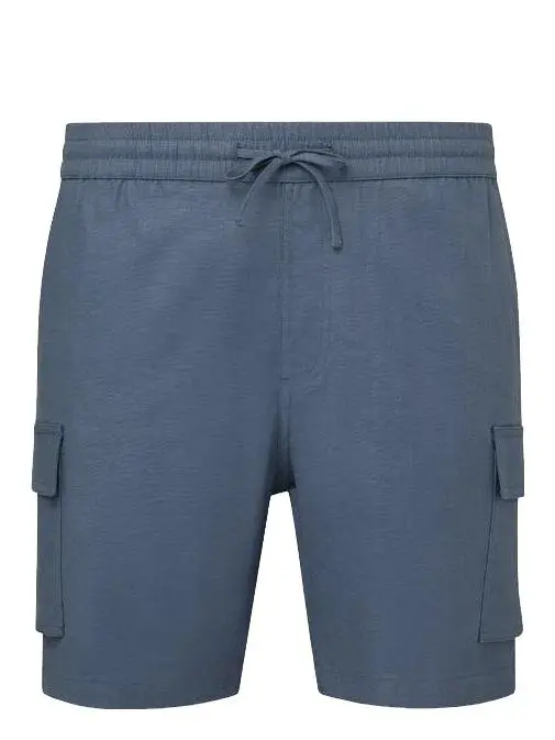 Onia Stretch Linen Cargo Short - Vintage Indigo