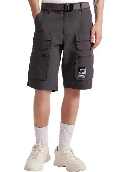 ECKO UNLTD. Belted Cargo Shorts - Magnet