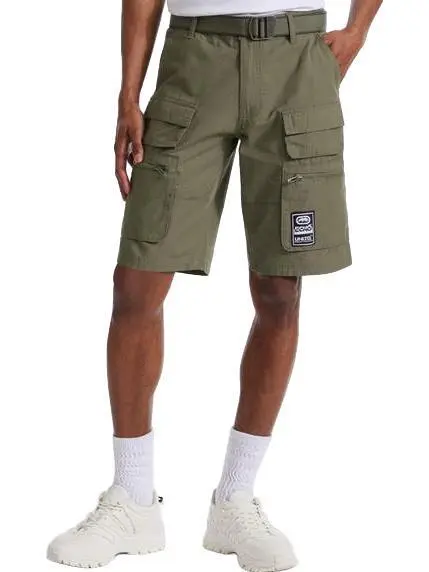 ECKO UNLTD. Belted Cargo Shorts - Olive