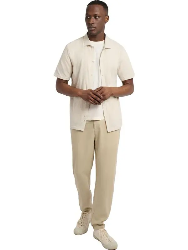 Onia Button Front Elastic Linen Pant - Sand