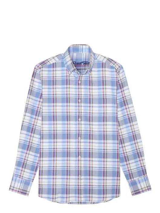 Robert Talbott Harrison Button Down Multicolor Plaid Oxford Shirt - Blue Multi