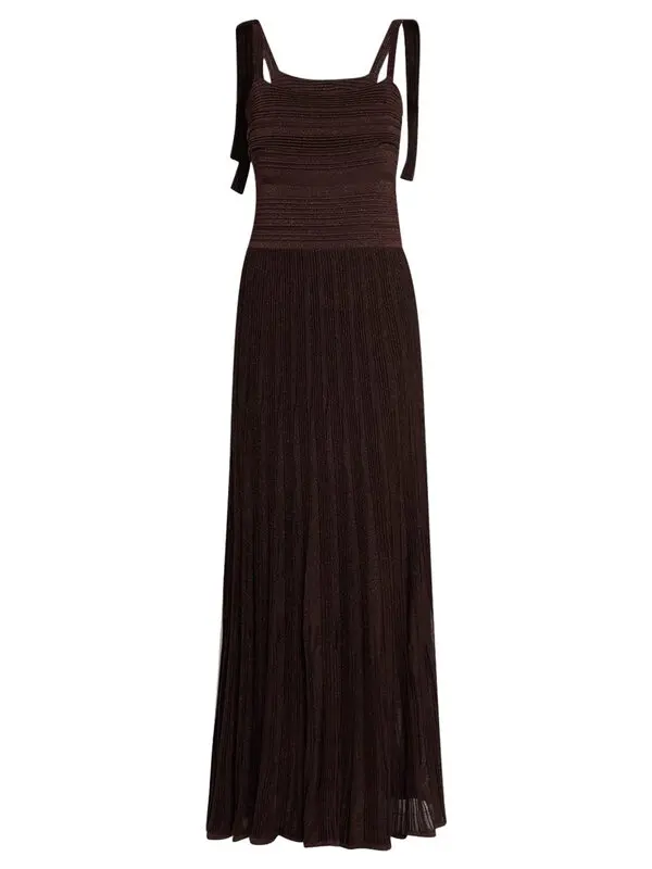 Zimmermann Lucky Metallic Maxi Dress - Metallic Chocolate