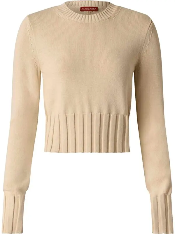 Altuzarra Livvy Crewneck Sweater - Antique Pearl