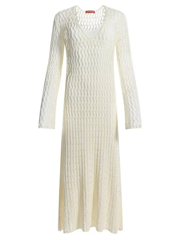 Altuzarra Jemmy Open Knit Midi Dress - Ivory