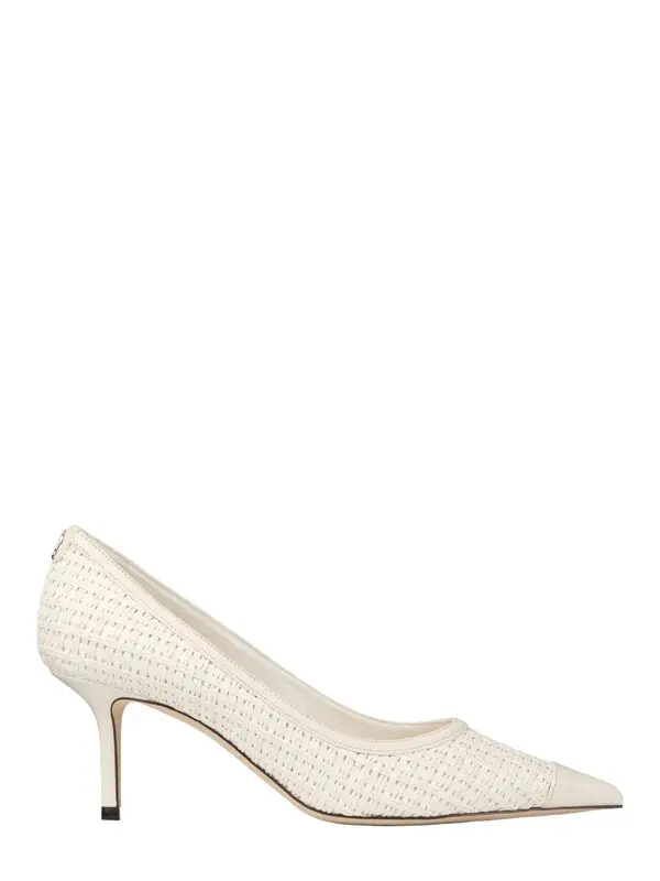 JIMMY CHOO Love 65 Latte Raffia And Leather Pumps - Latte/latte