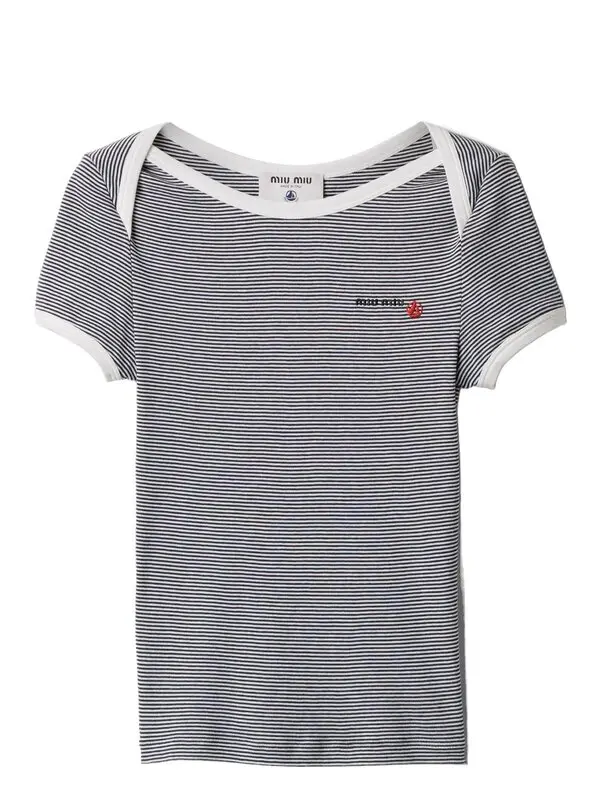 Miu Miu Petit Bateau X T-shirt - White/blue