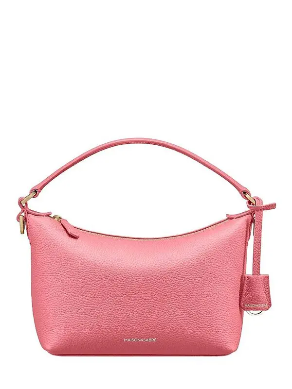 MAISON DE SABRE Leather Soft Hobo Bag - Candy Pink