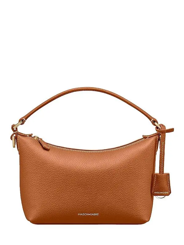 MAISON DE SABRE Leather Soft Hobo Bag - Pecan Brown