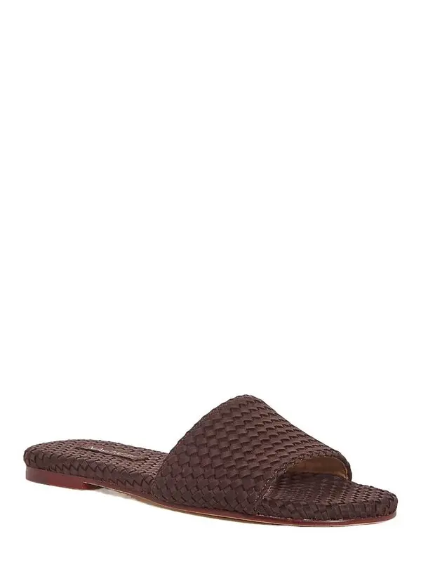 NAGHEDI St. Barths Woven Slide Sandals - Brown