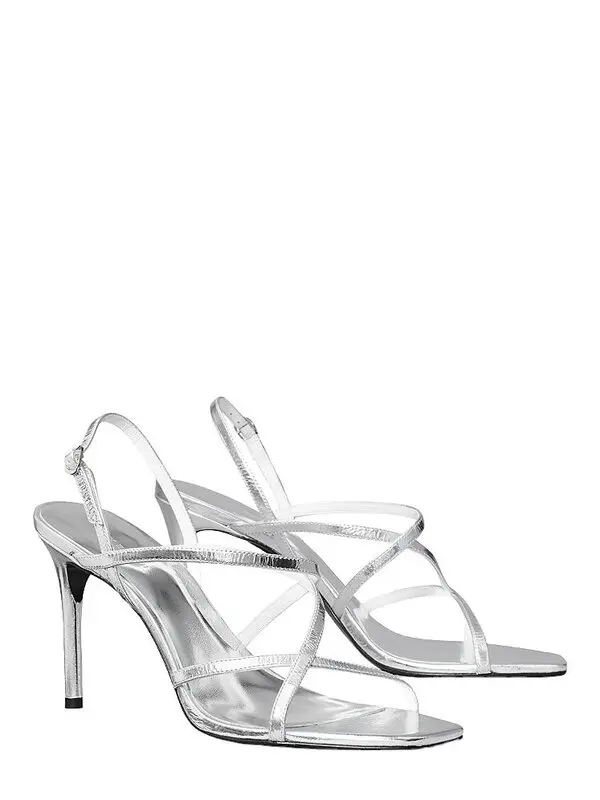 Tory Burch Multi-strap Stiletto Sandals - Silver