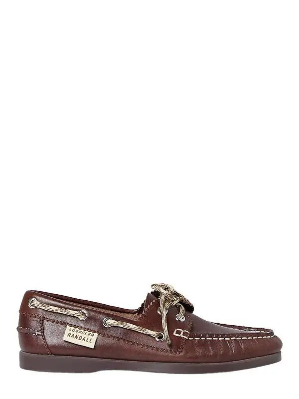 LOEFFLER RANDALL Franco Boat Shoe Loafer - Espresso/brown/butter