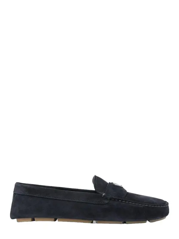 Prada Suede Driver Loafers - Blue