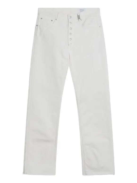 Alexander McQueen Cotton Denim Trousers - White