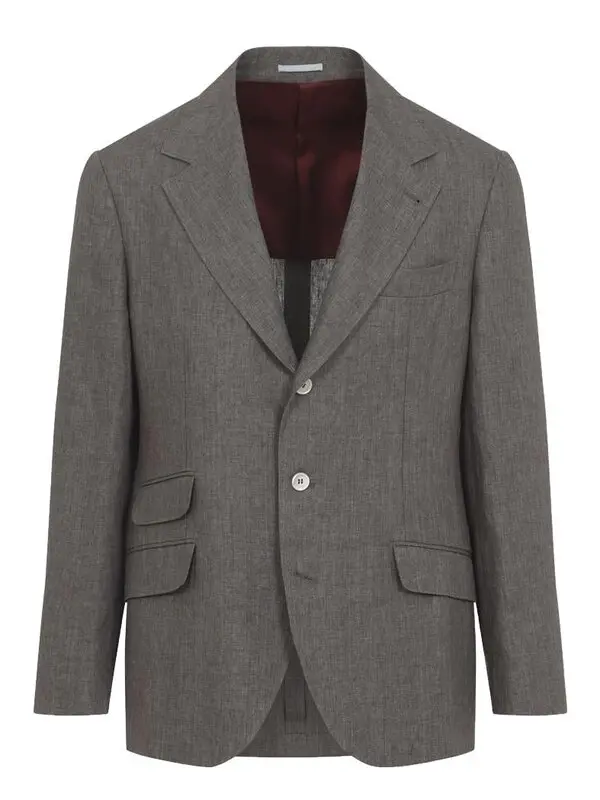 Brunello Cucinelli Nocciola Linen Jacket - Brown