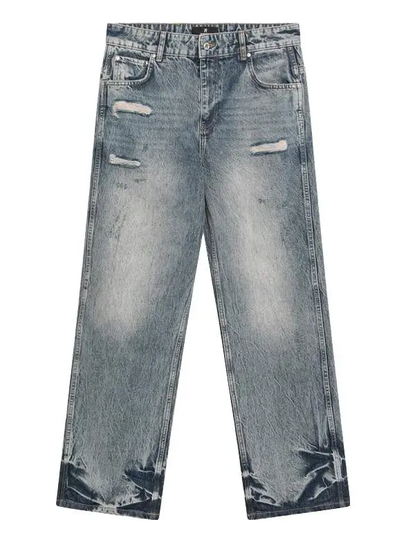 REPRESENT Washed Ripped Jeans - Blue