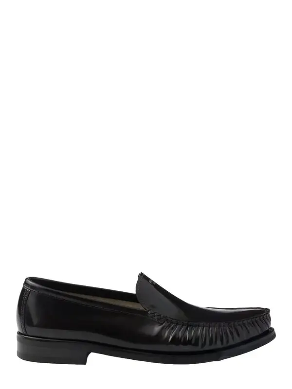 Prada Leather Loafers - Brown