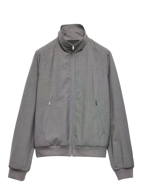 Prada Wool Zip-up Jacket - Grey