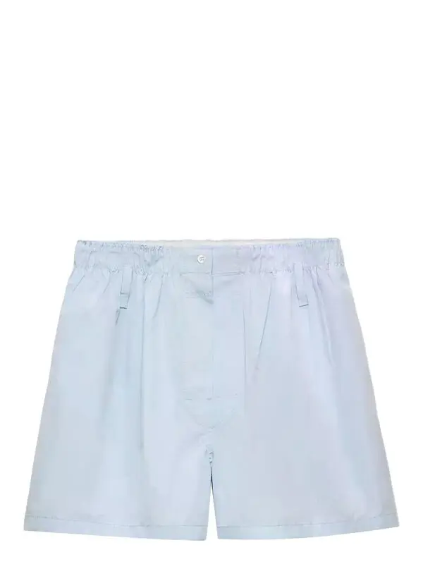 Prada Cotton-poplin Shorts - Blue