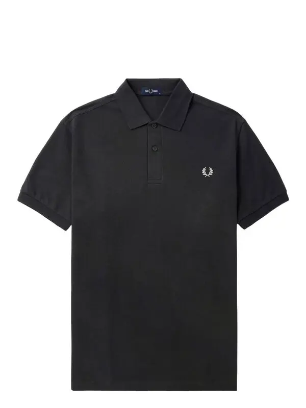 Fred Perry Logo-embroidered Polo Shirt - Grey
