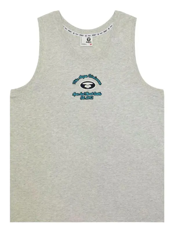 AAPE BY *A BATHING APE® Logo-embroidered Tank Top - Grey