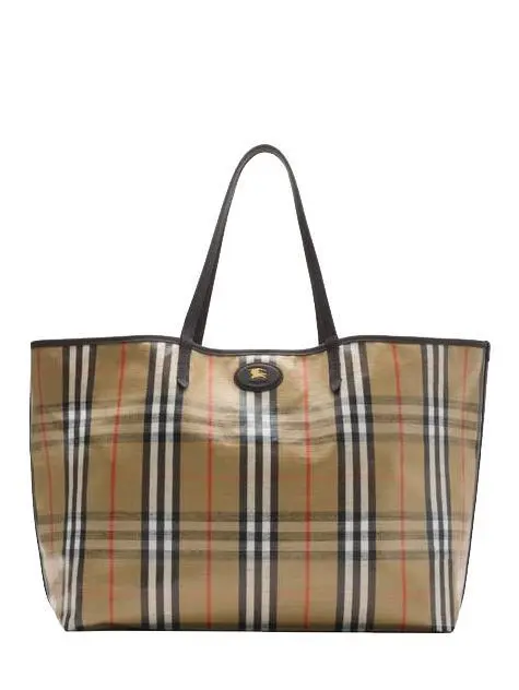 Burberry Large Check Tote - Sand