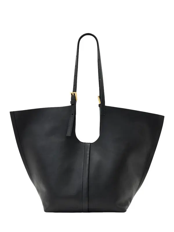 ALLSAINTS Ara East West Leather Tote - Black
