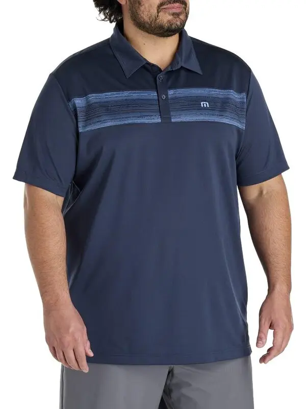 TRAVISMATHEW FIT BY DXL Big & Tall Rays Polo Shirt - Blue Nights