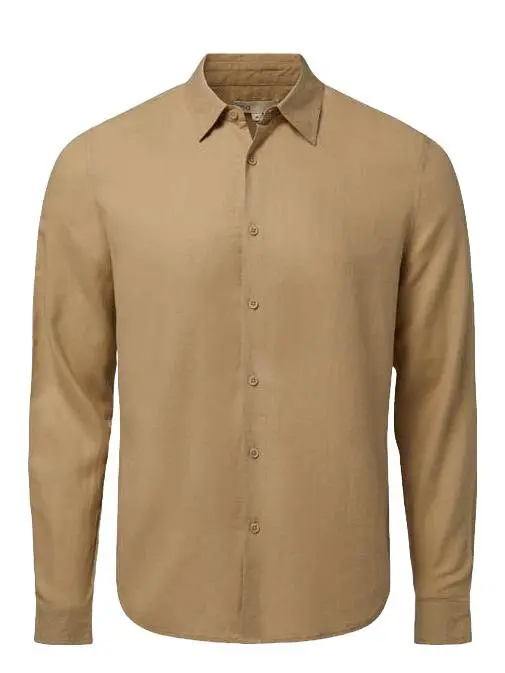 Onia Standard Long Sleeve Linen Shirt - Sand