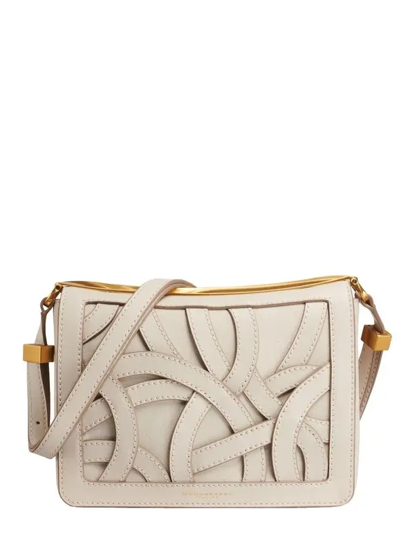 Donna Karan New York Jericho Woven Floral Shoulder Bag - Sand