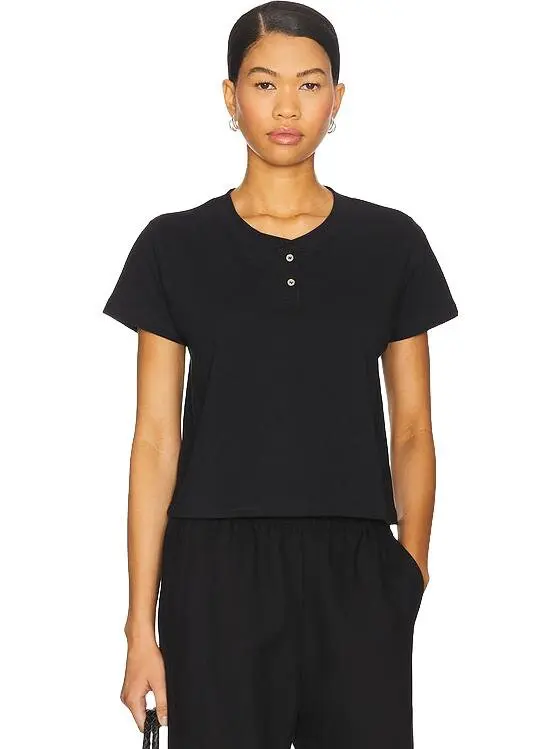 LESET Margo Henley Top - Black