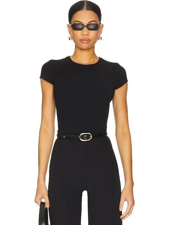 Commando Butter Luxe Cap Sleeve Bodysuit - Black