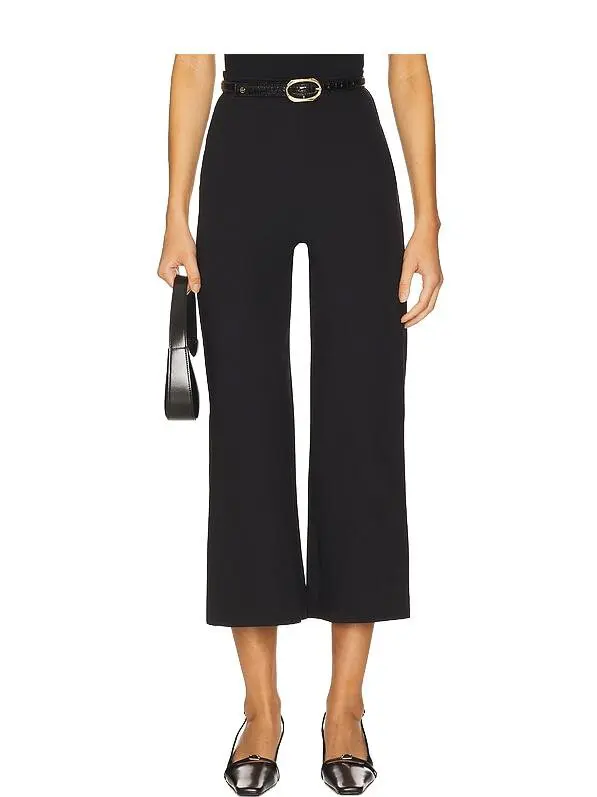 Commando Neoprene Cropped Wide Leg - Black