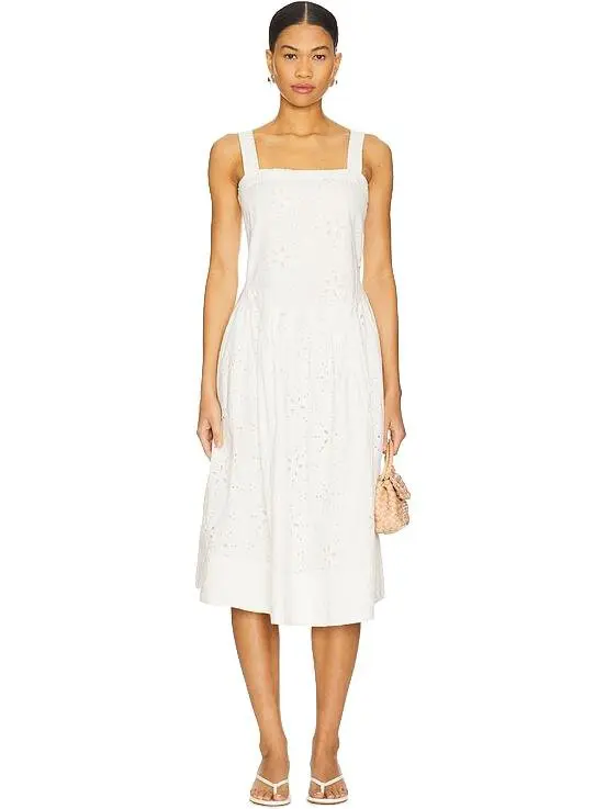 Free People Primavera Eyelet Midi Dress - White