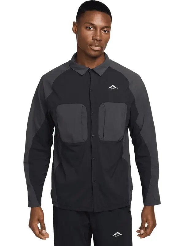 Nike Trail Dri-fit Adv Uv Running Shirt Jacket - Black