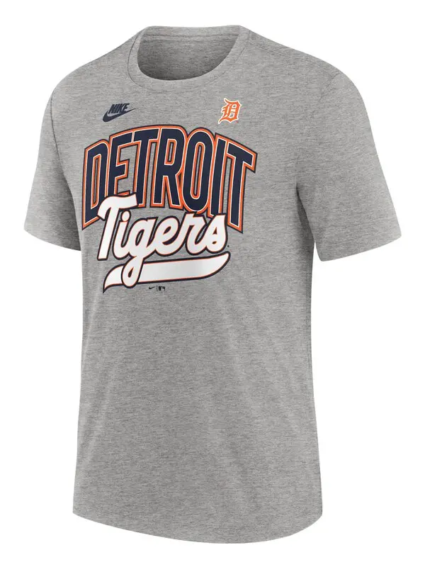 Nike Detroit Tigers Cooperstown Retro Mlb T-shirt - Grey