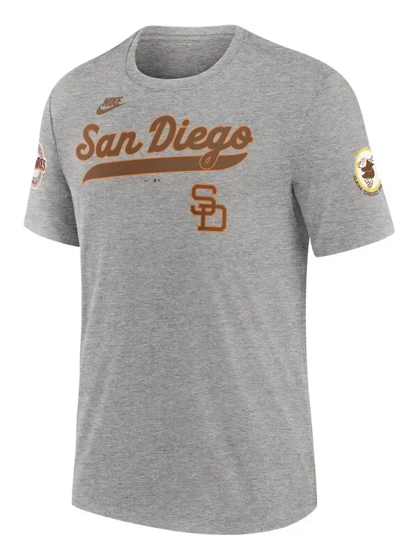 Nike San Diego Padres Cooperstown Eras Mlb T-shirt - Grey