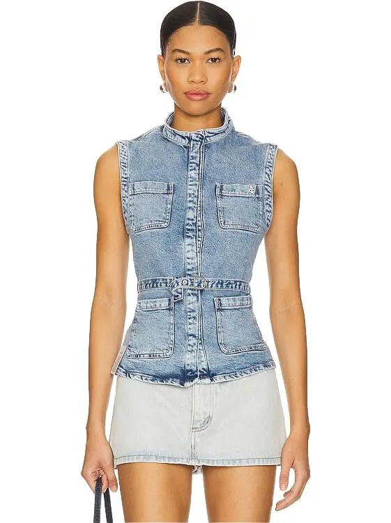 ICON DENIM LA Kelly Denim Vest - Sky