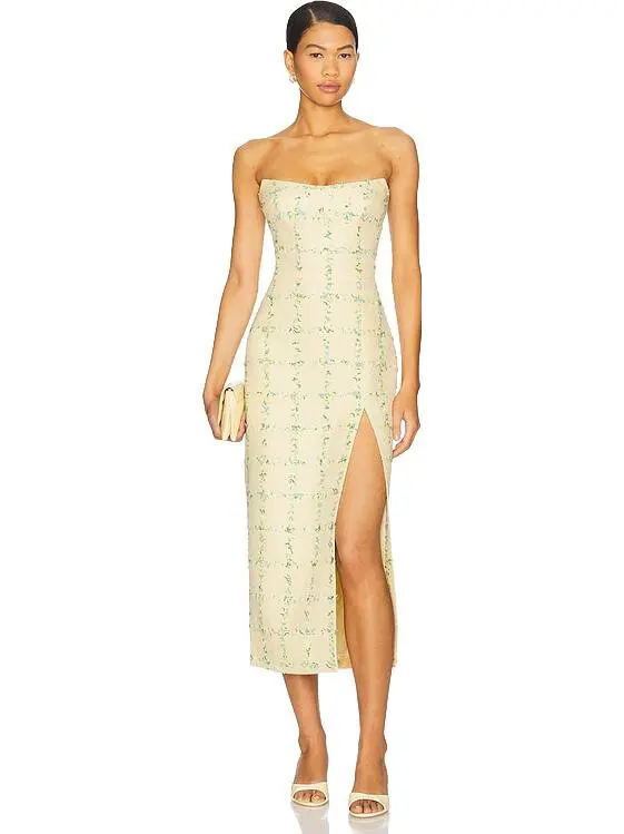 Amanda Uprichard Ivy Midi Dress - Yellow