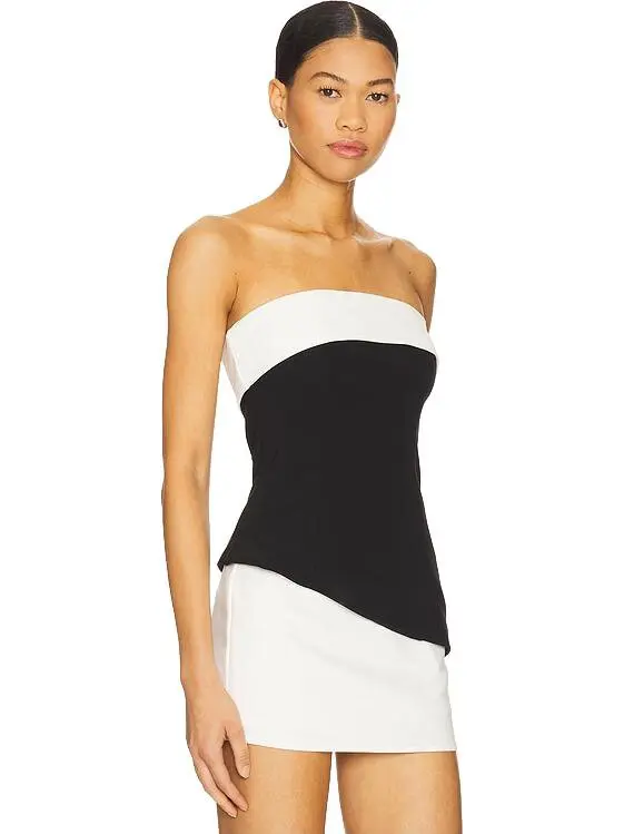 ALL THE WAYS Marcie Strapless Top - Black & White