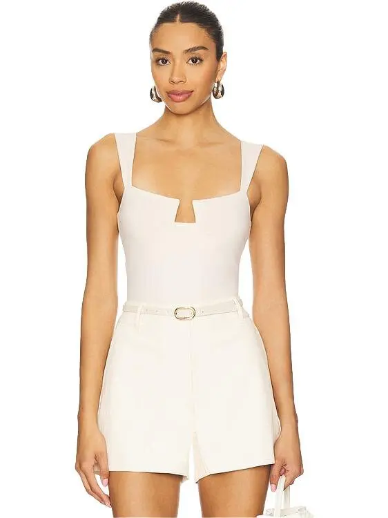 Susana Monaco Angle Wire Angle Strap Top - Blanched Almond
