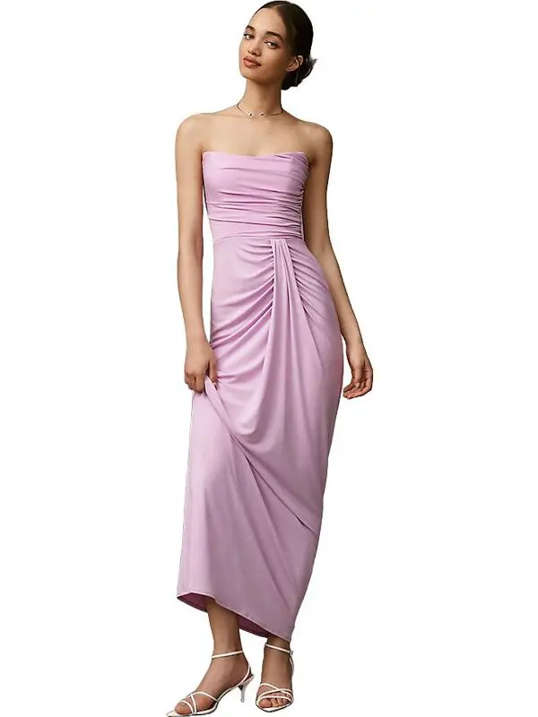 Katie May Strapless Column Maxi Dress - Lilac