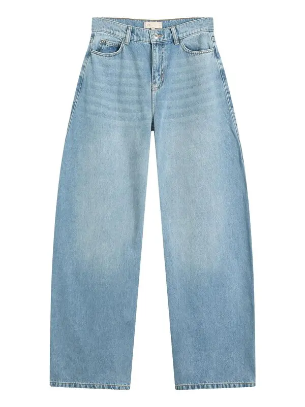 STEL Wide Leg Denim Jeans - Light Blue Wash
